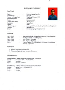 Contoh Daftar Riwayat Hidup yang Baik dan Benar untuk Melamar Kerja ...